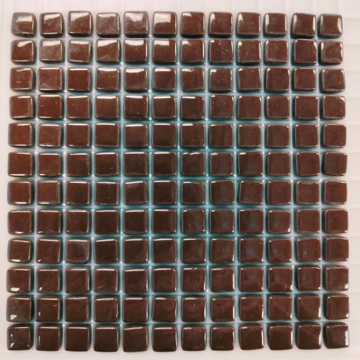 8mm Dark Chocolate Gloss Sheeted Mosaic Tiles – Kismet Mosaic