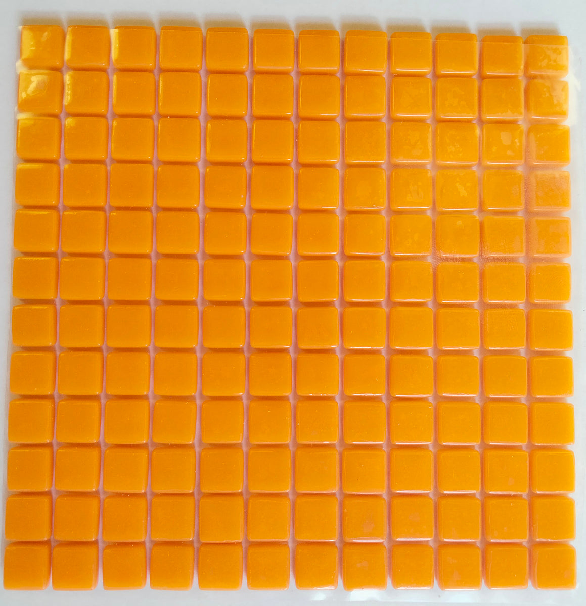 12mm Tangerine??¨Gloss Mosaic Tiles sheeted tile – Kismet Mosaic