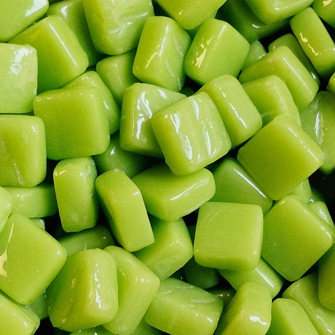 8mm Lime Green Gloss Mosaic Tiles – Kismet Mosaic