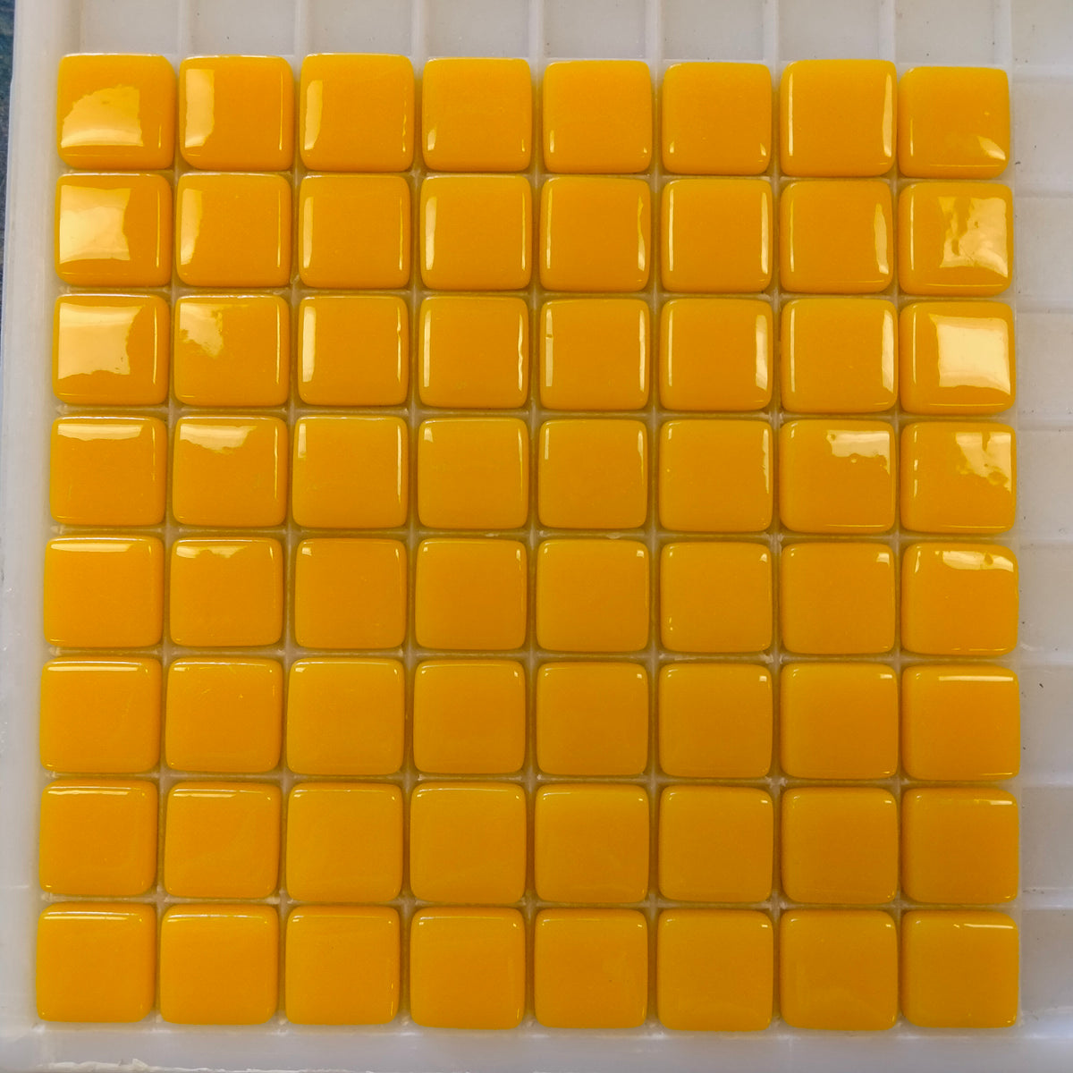 12mm Marigold??¨Gloss Mosaic Tiles sheeted tile – Kismet Mosaic
