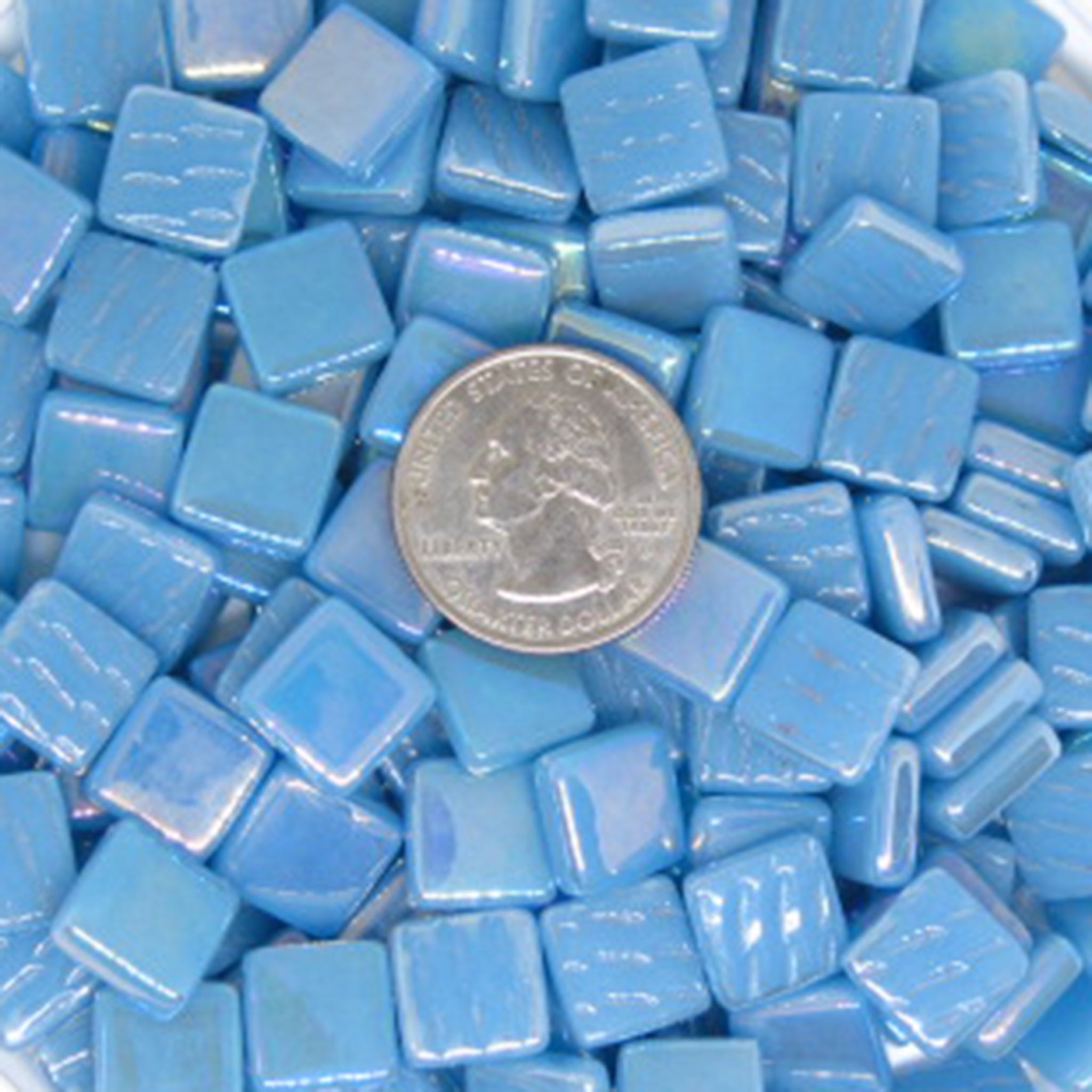 12mm Turquoise Blue Iridescent Mosaic Tiles – Kismet Mosaic