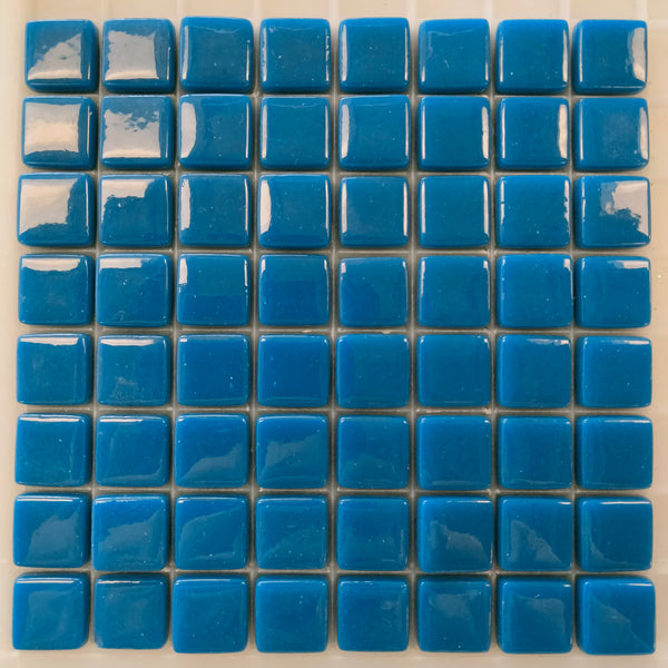 12mm Prussian??¨Blue??¨Gloss Mosaic Tiles sheeted tile – Kismet Mosaic