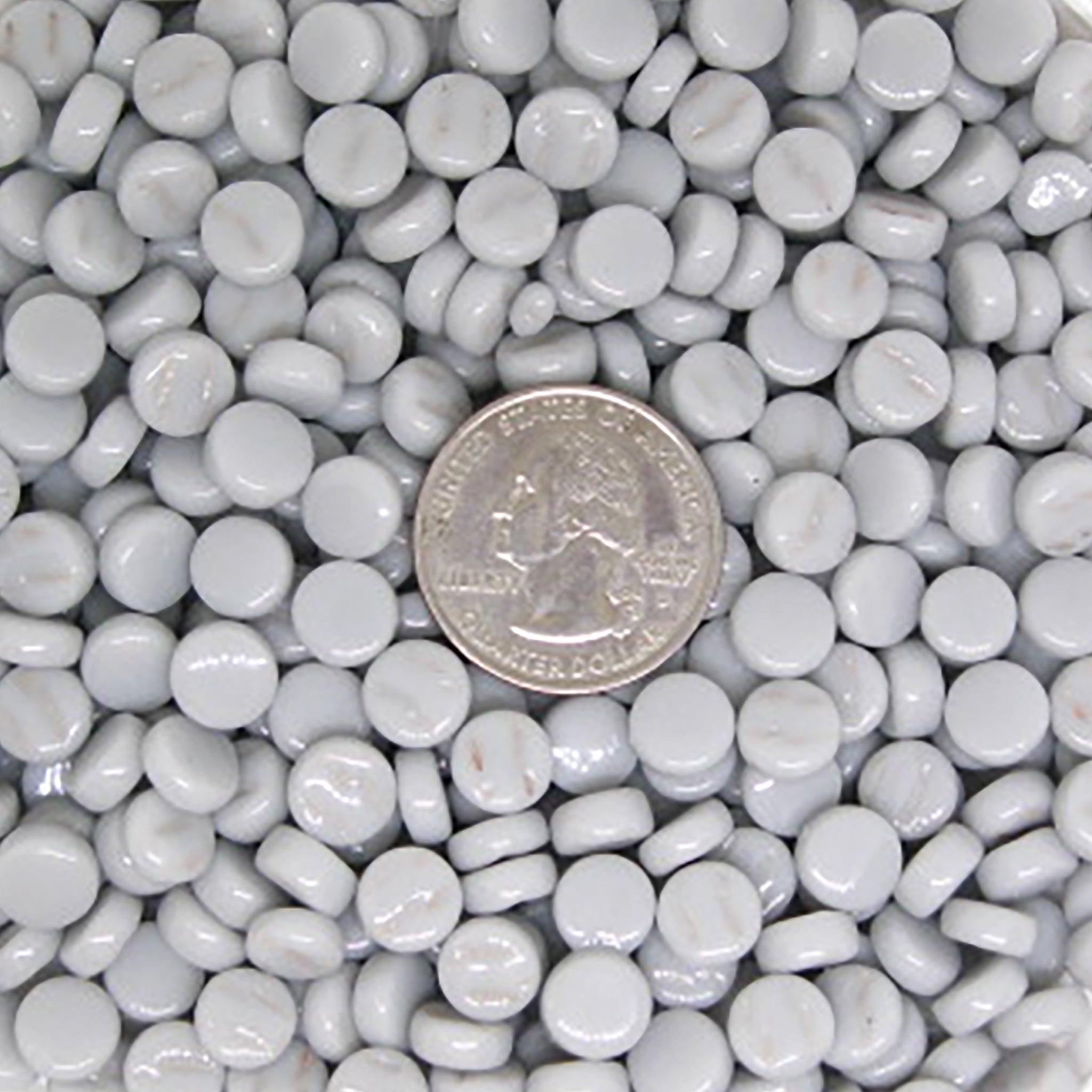 Light Gray Iridescent Mini Round (8mm) Mosaic Glass – Kismet Mosaic