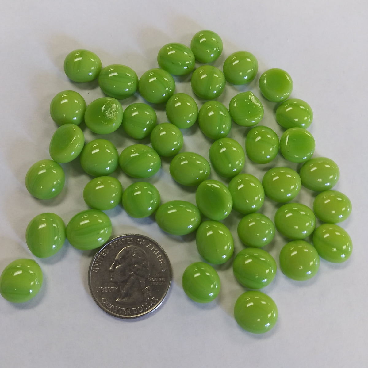 Mini Gems-Lime Green Gloss – Kismet Mosaic