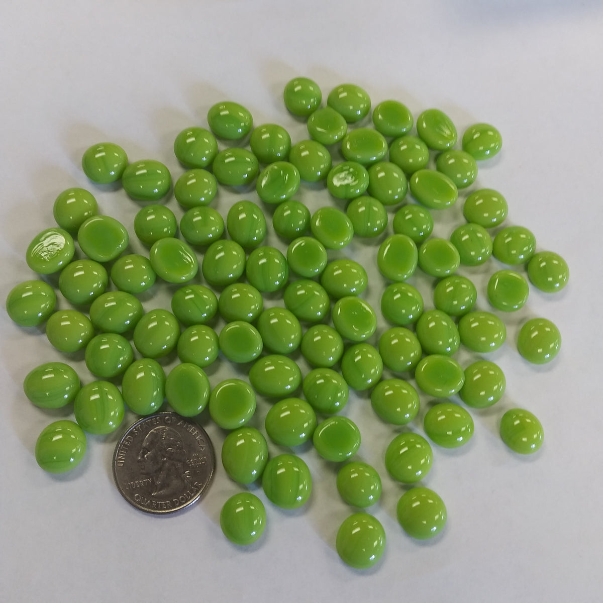 Mini Gems-Lime Green Gloss – Kismet Mosaic