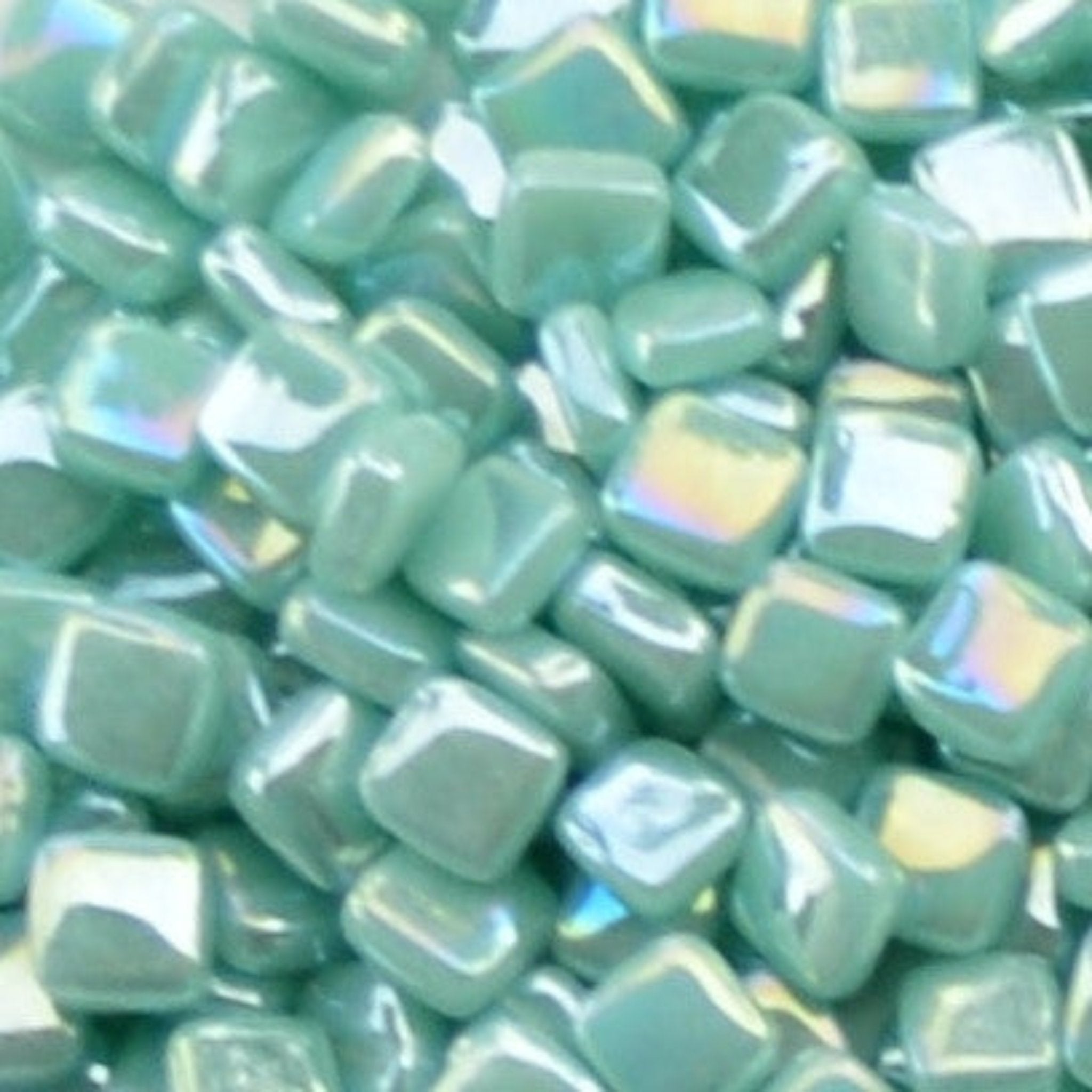 8mm Light Teal Iridescent Mosaic Tiles – Kismet Mosaic
